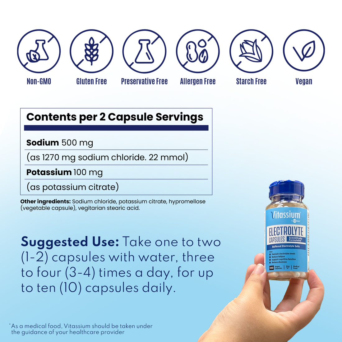 Vitassium Salt Tablets for POTS and Other Chronic Illnesses